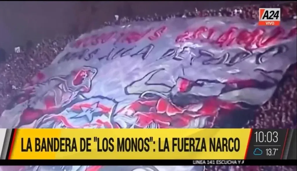 Investigan bandera gigante del grupo narco Los Monos, la polémica que ...