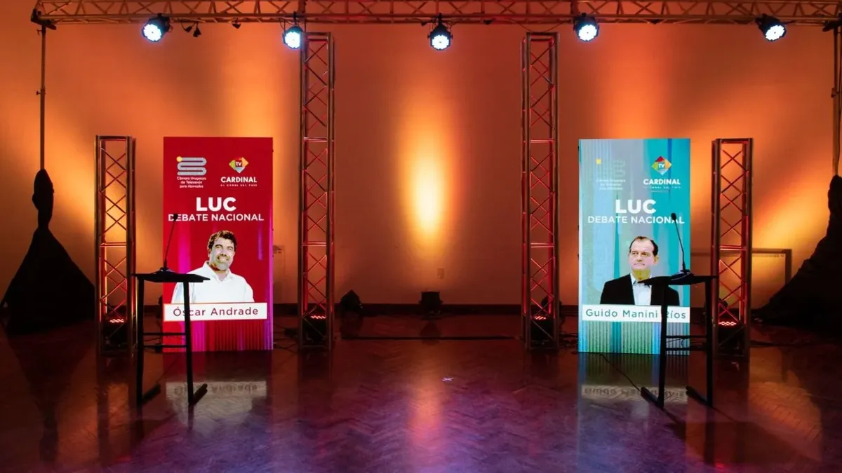 Así será la escenografía del debate Andrade-Manini