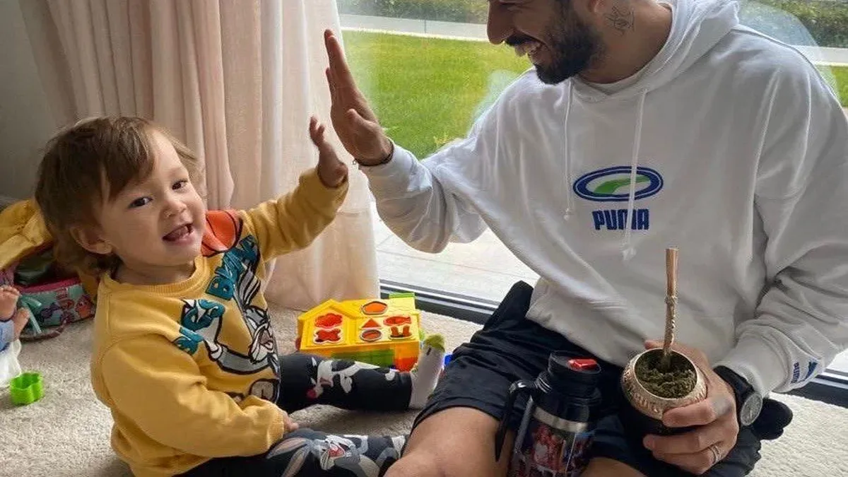 El mensaje optimista de Luis Suárez con Lauti, su hijo más pequeño