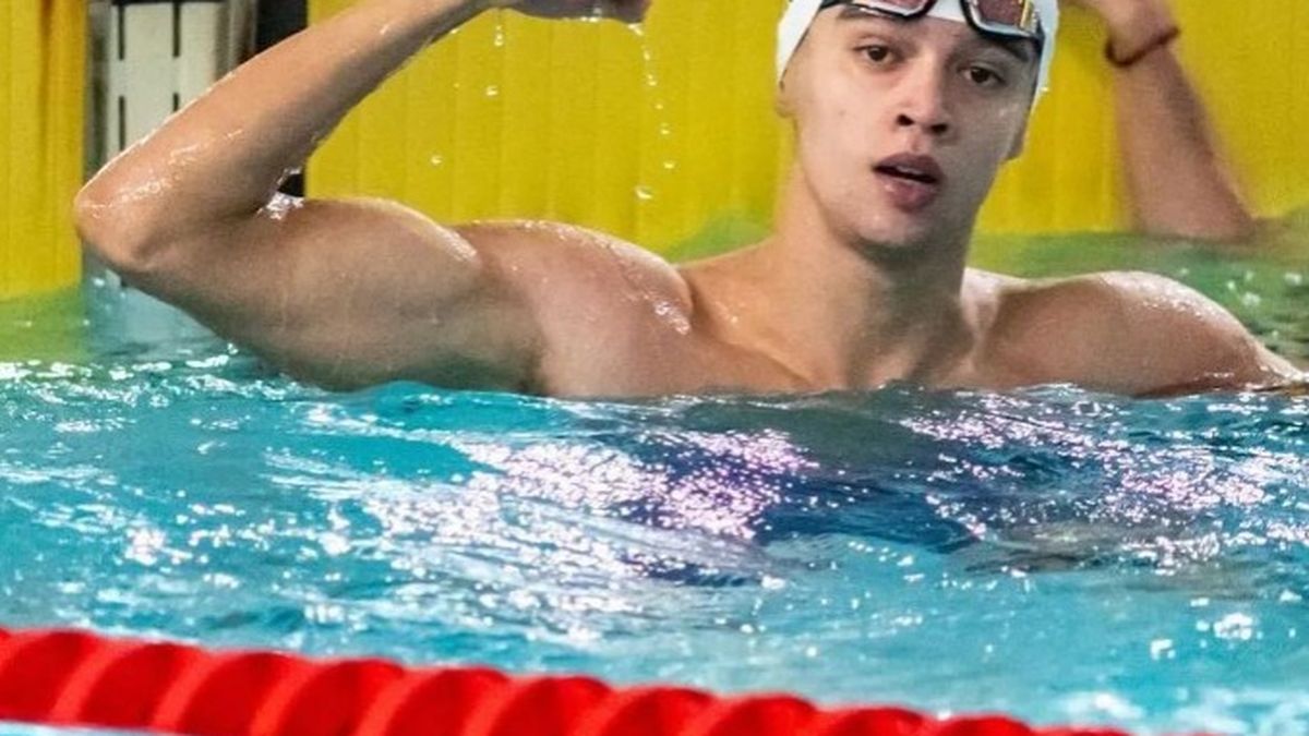 Diego Aranda campeón sudamericano de natación en 50 metros libre