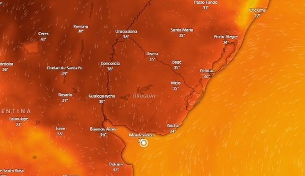 Durante la ola de calor Inumet registró más de 40°C en varios ...