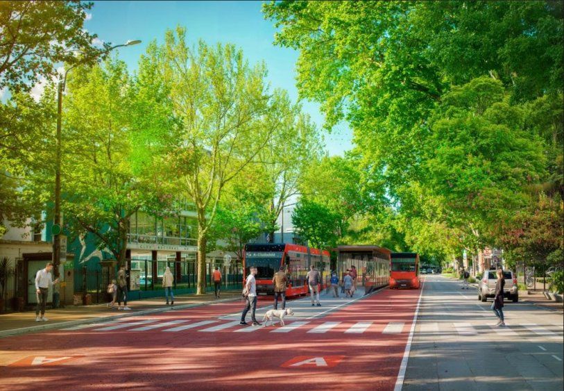 Ómnibus más grandes y eléctricos con carril central por Avenida Italia ...