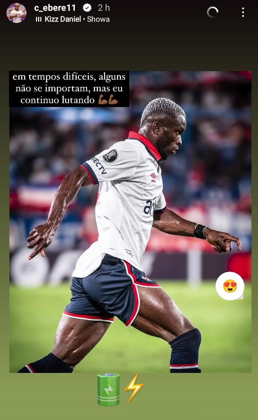 El mensaje de Christian Ebere sobre los tiempos difíciles al no jugar en Nacional