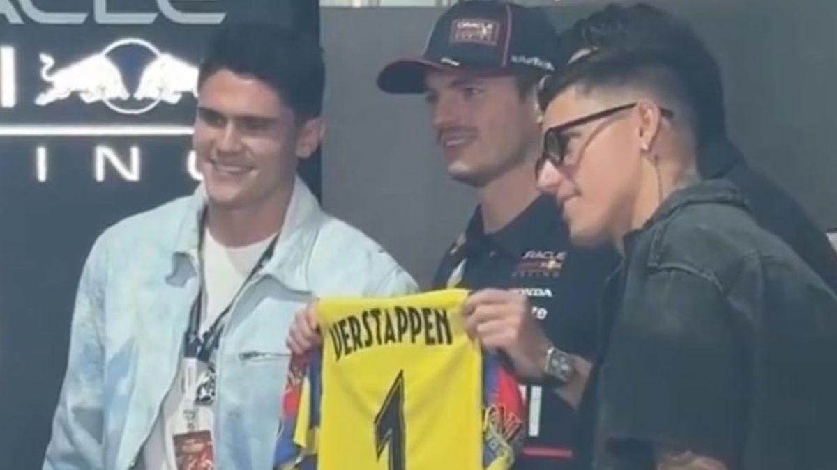 Brian Rodríguez visitó a Max Verstappen previo a la carrera de Fórmula ...