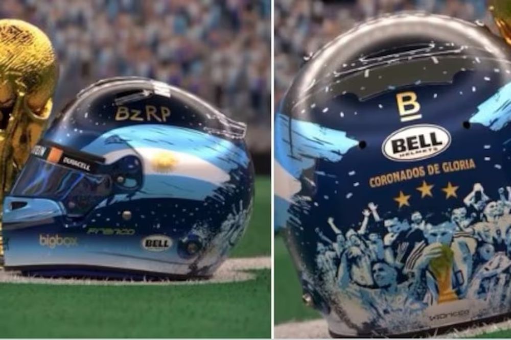 Franco Colapinto mostró el casco con el que competirá en el Gran Premio ...