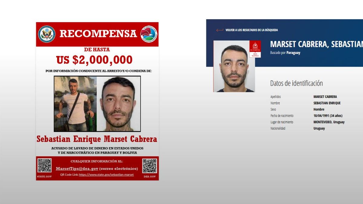 Captura de Sebastián Marset: qué dice el legajo de la DEA e Interpol ...