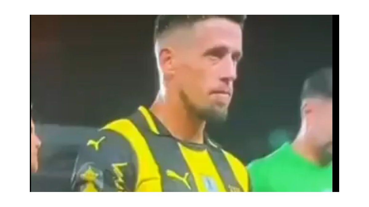El gesto del Cangrejo Javier Cabrera cuando se iba de la cancha tras el ...