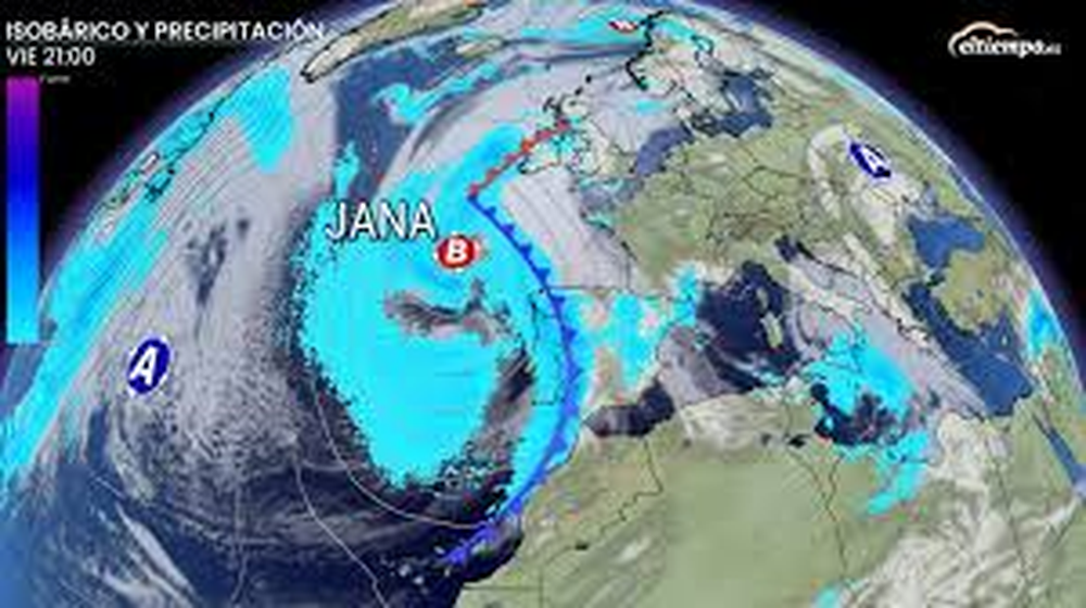La borrasca Jana llega a España y hay alerta fuertes lluvias, vientos ...