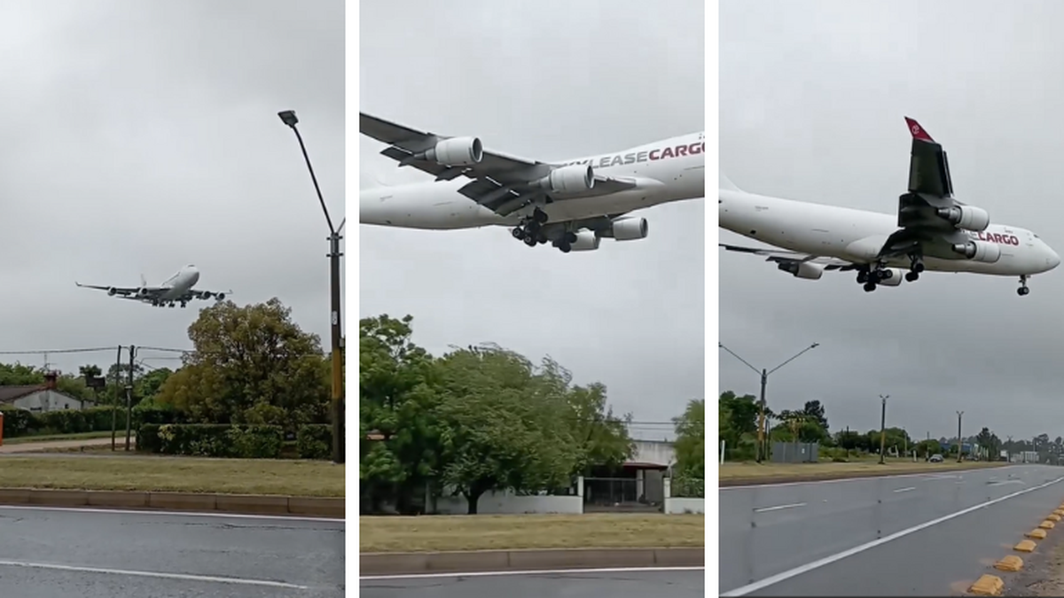 Sorpresa por el avión que pasó a escasos metros de la ruta para ...