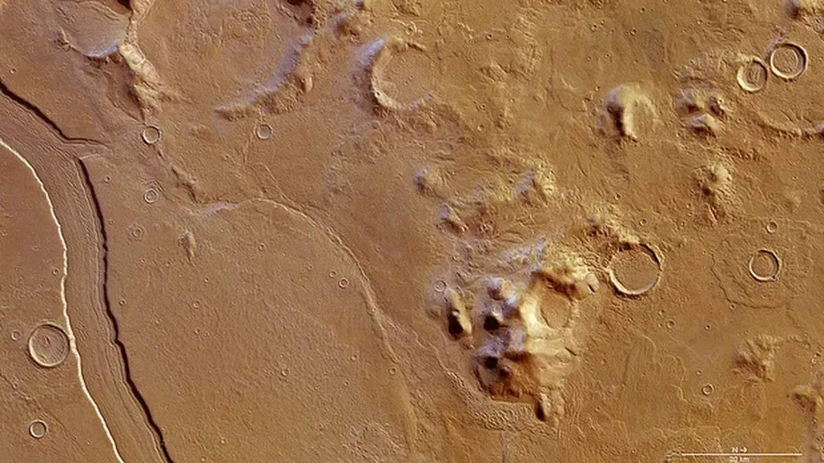 Una postal gigante de Marte