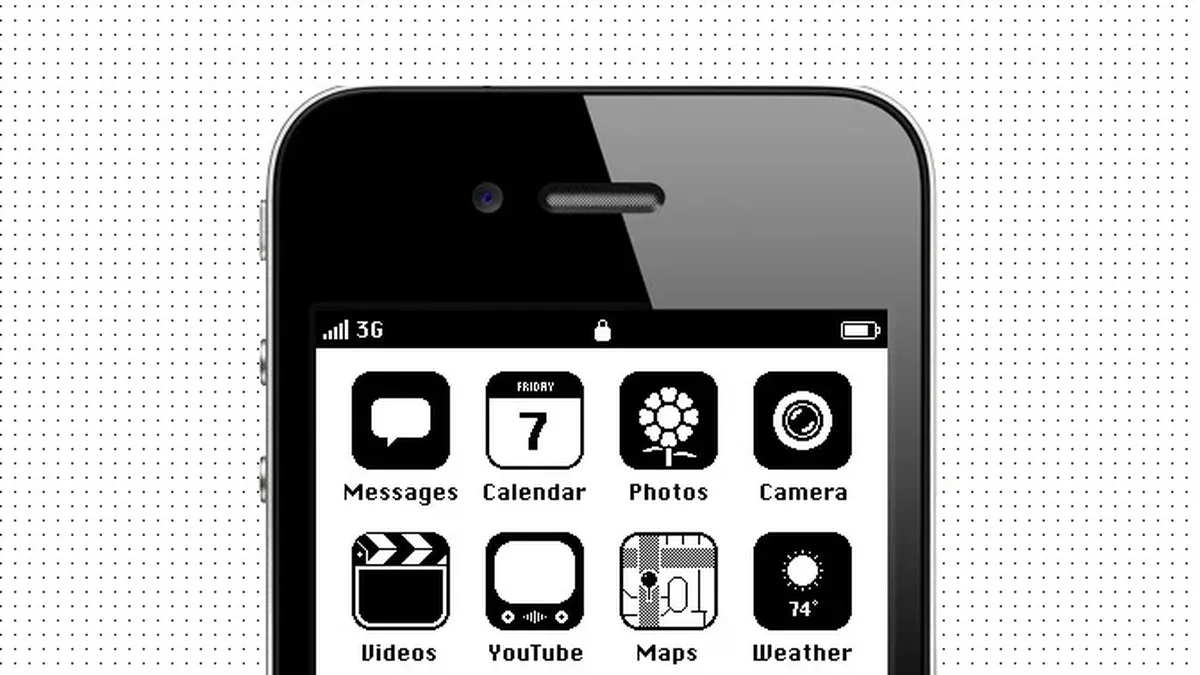 Un iPhone con iOS retro