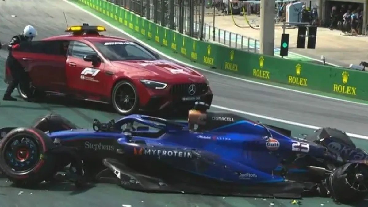 El impactante choque de Albon y Magnussen en la largada del Gran Premio ...