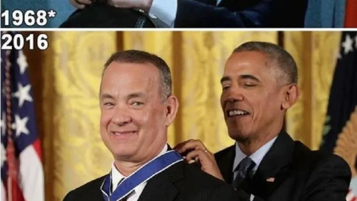 El encuentro entre Tom Hanks y Obama que revivió una escena de Forrest Gump