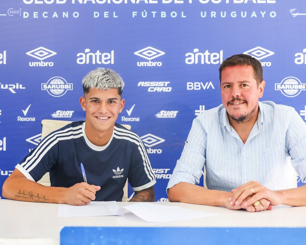 Los tres juveniles sub 19 de Nacional que firmaron su primer contrato ...