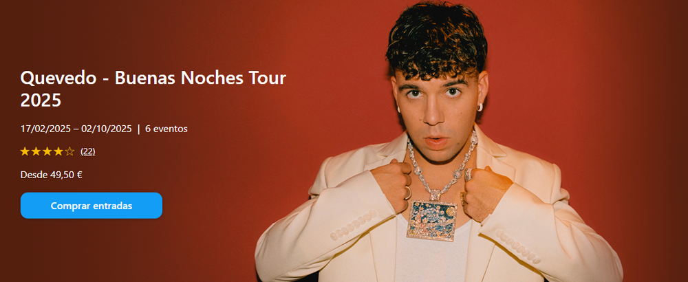 Quevedo en España 2025 | Empezó la venta de entradas: precios y fechas ...