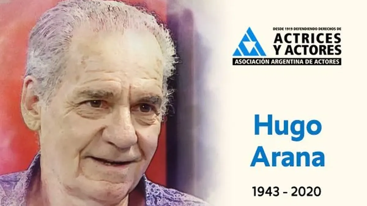 Murió el popular actor argentino Hugo Arana