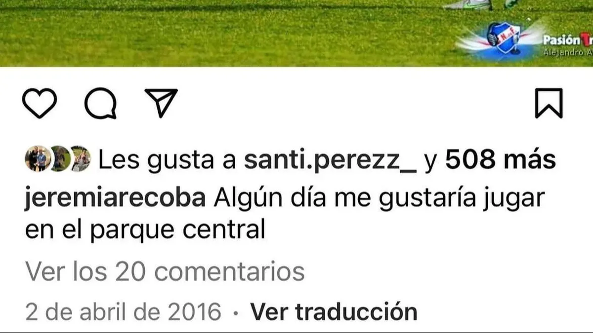 El emotivo mensaje de Jeremía Recoba tras su primer gol en Nacional ...