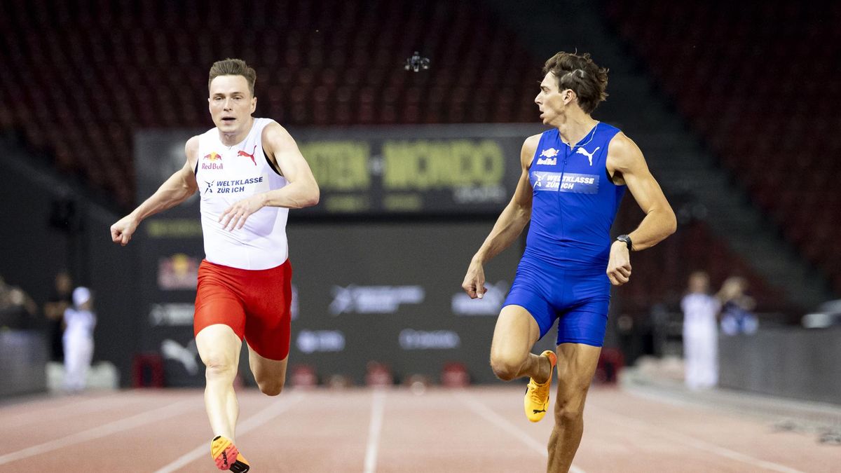 Duplantis, récord mundial en salto con garrocha, ganó una carrera de ...