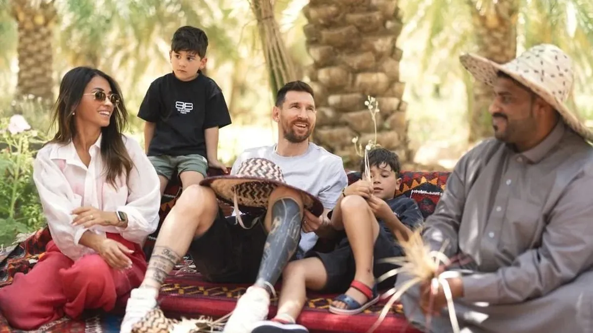 Messi y sus fotos familiares para promocionar a Arabia Saudita, país ...