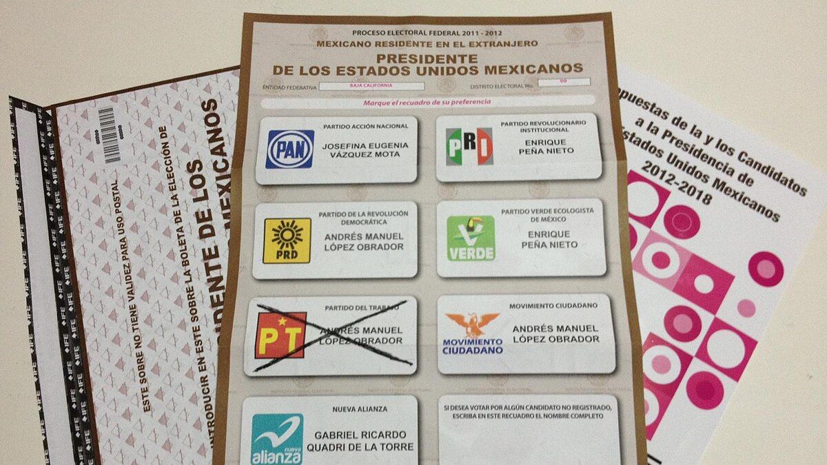 Cómo son las boletas para las elecciones en México