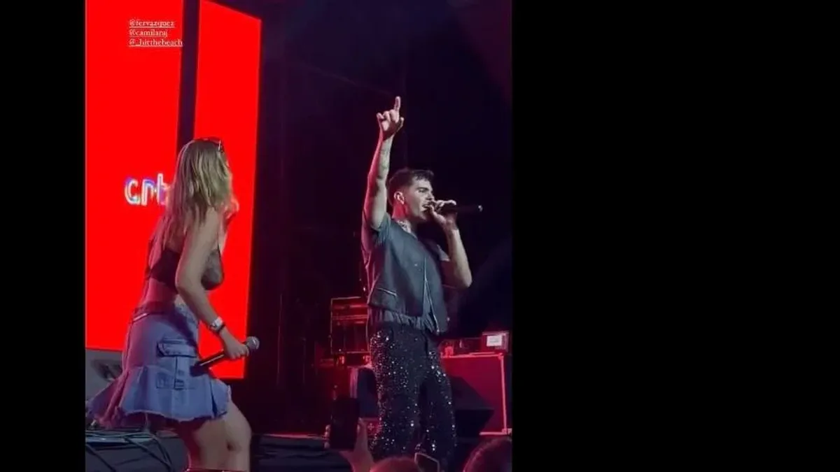Cami Rajchman volvió a subirse al escenario a cantar con Rombai y Fer ...