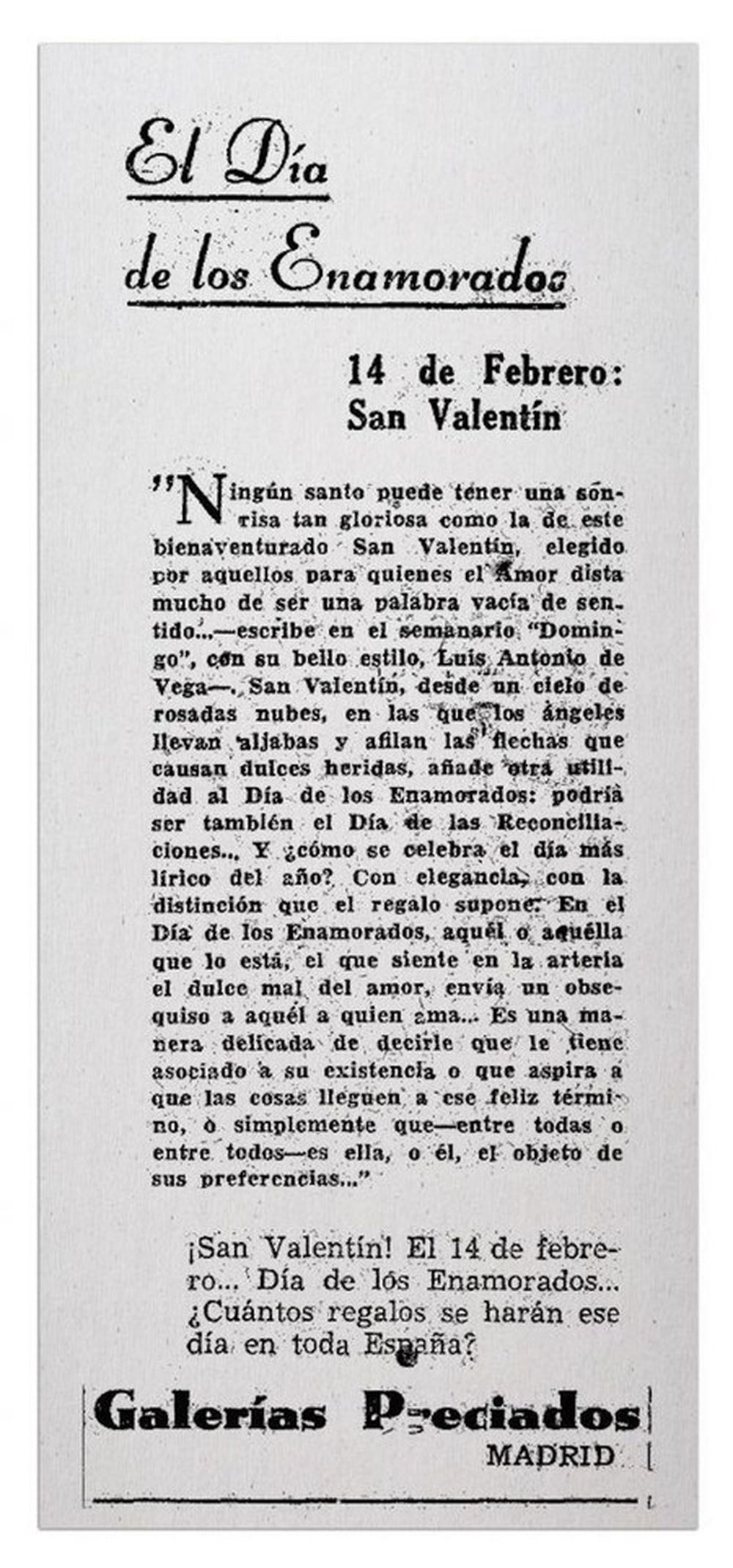 El origen de San Valentín en España: cuándo se celebró por primera vez ...